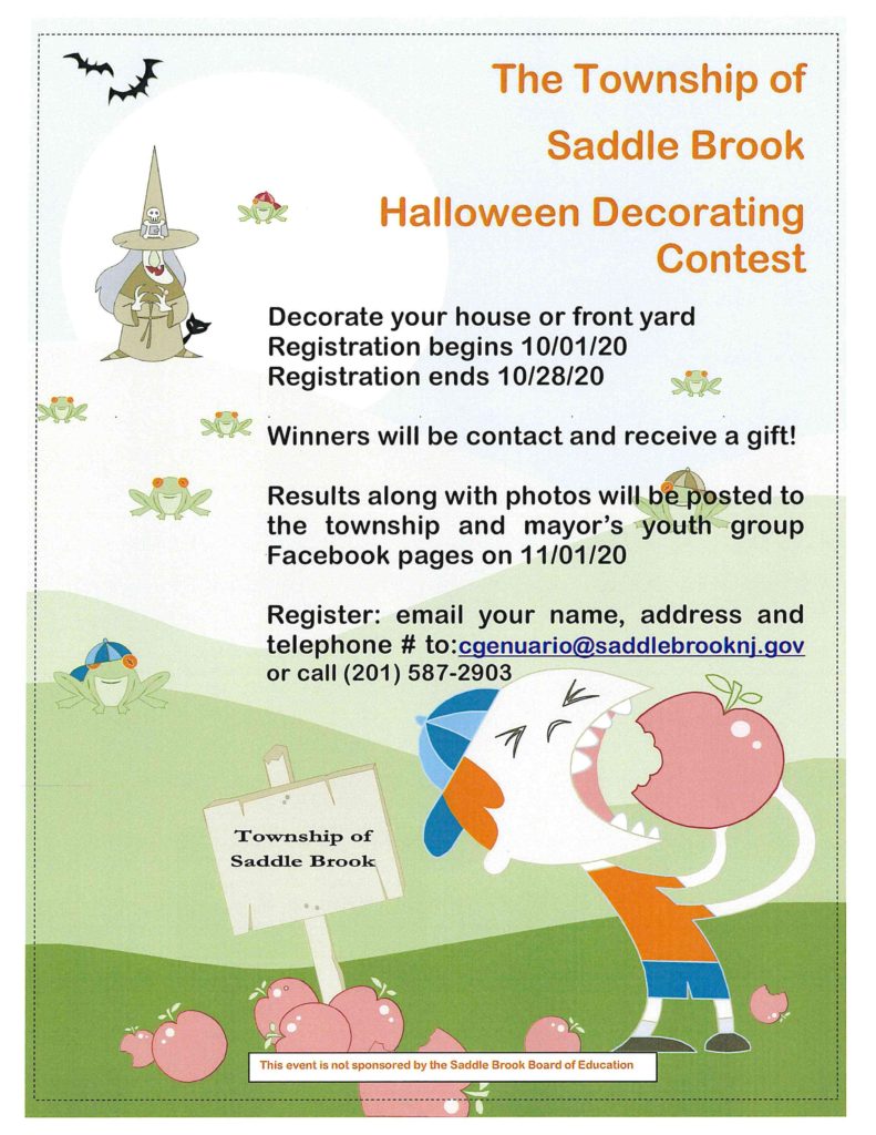Halloween Decorating Contest 2020 - Township of Saddle Brook New Jersey